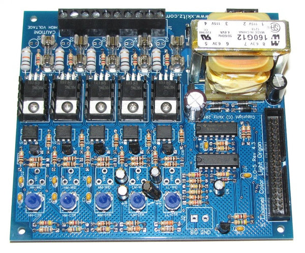 Light Organ - Color Organ - 5 Channel [XLO-5] – Xkitz Electronics